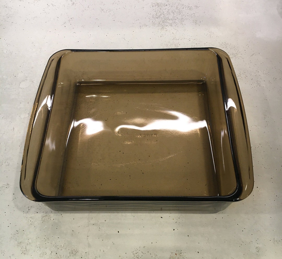 Vintage Amber Pyrex Brownie Baking Dish With Handles 8 X 8 X 2 #222 ...