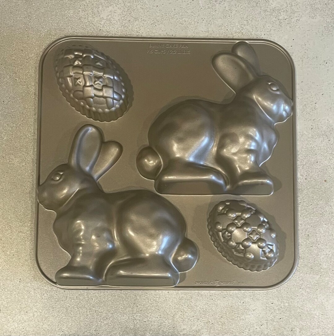 Nordic Ware Easter Bunny Cake Pan With Easter Egg Heavy Cast Aluminum ...