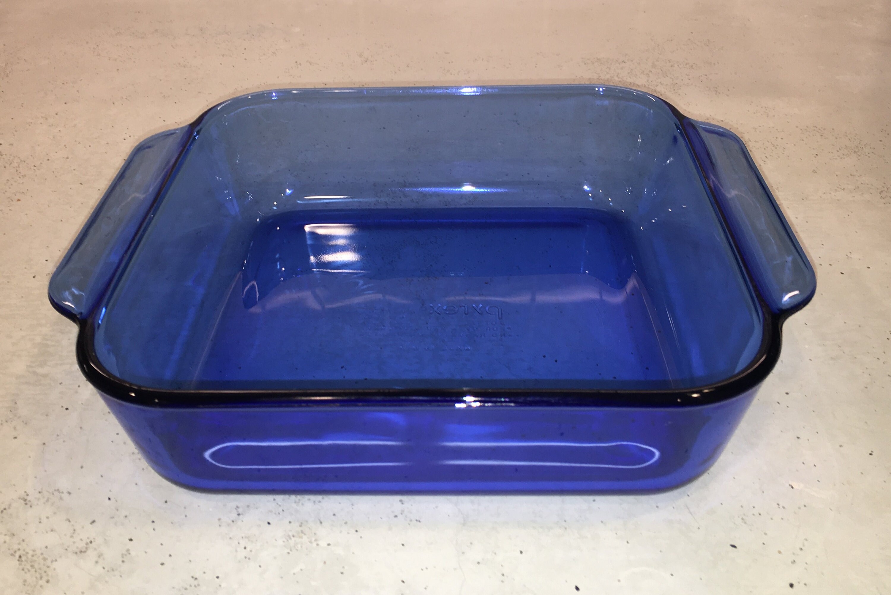 Vintage Blue Pyrex Brownie baking Dish 8 x 8 x 2 Pyrex 222 | Etsy