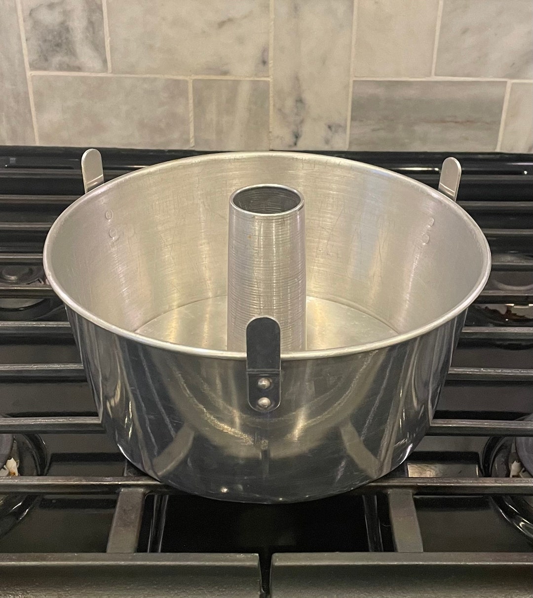 2 Piece Vintage Angel Food Cake Pan by Comet- 2 Piece Aluminum Tube ...