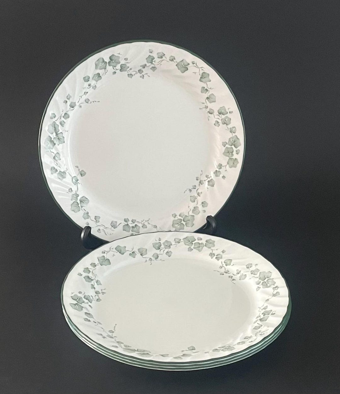 4 Vintage Corelle Callaway Green Ivy Dinner Plates 10 1/4" Green Ivy ...