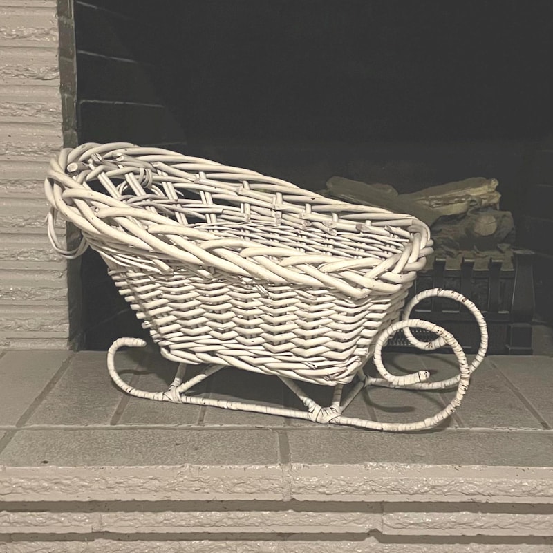 Wicker Sleigh - Etsy