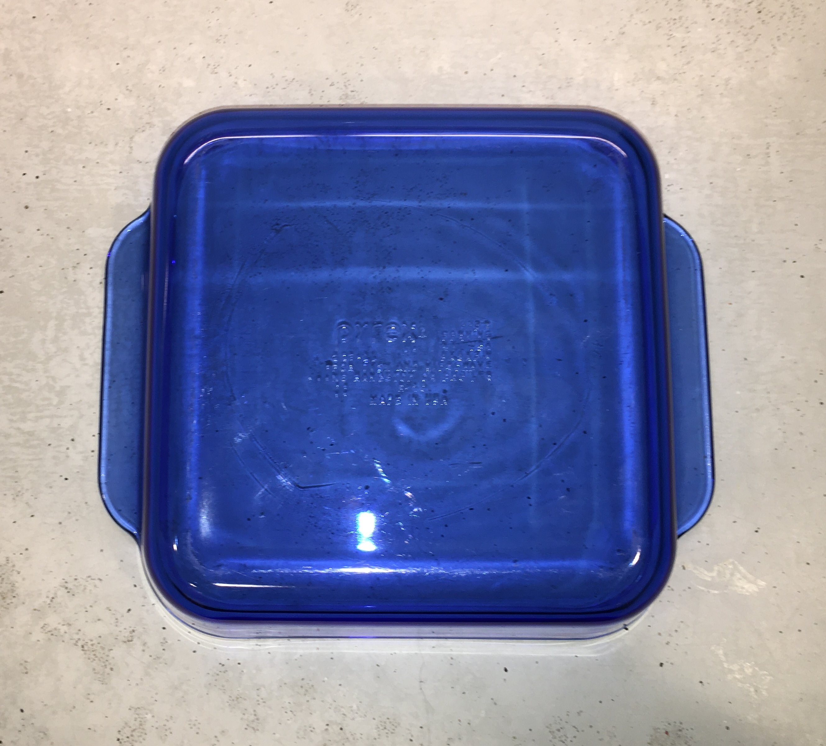 Vintage Blue Pyrex Brownie baking Dish 8 x 8 x 2 Pyrex 222 | Etsy