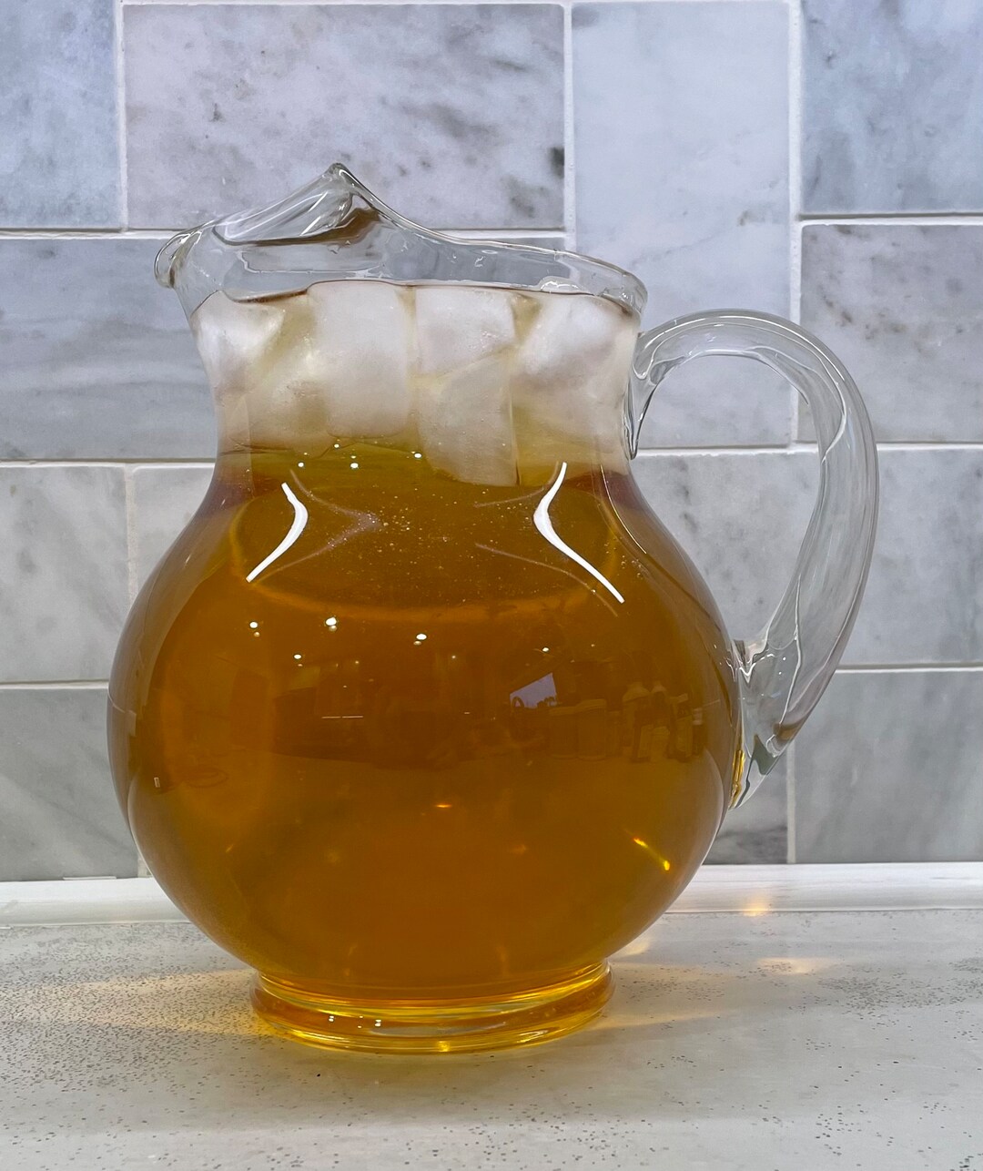 Vintage Glass Water Pitcher - Large Capacity 2 3/4 Quart Margarita or ...