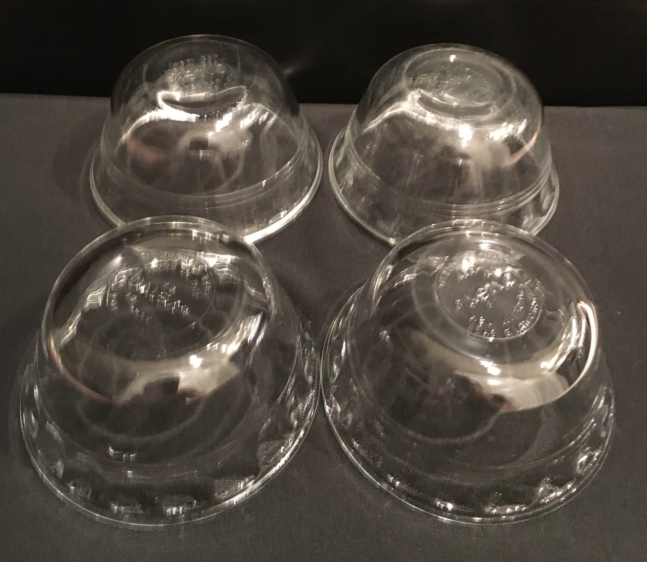 Vintage Pyrex Ramekins Set of 4 Clear Glass Custard Cups | Etsy