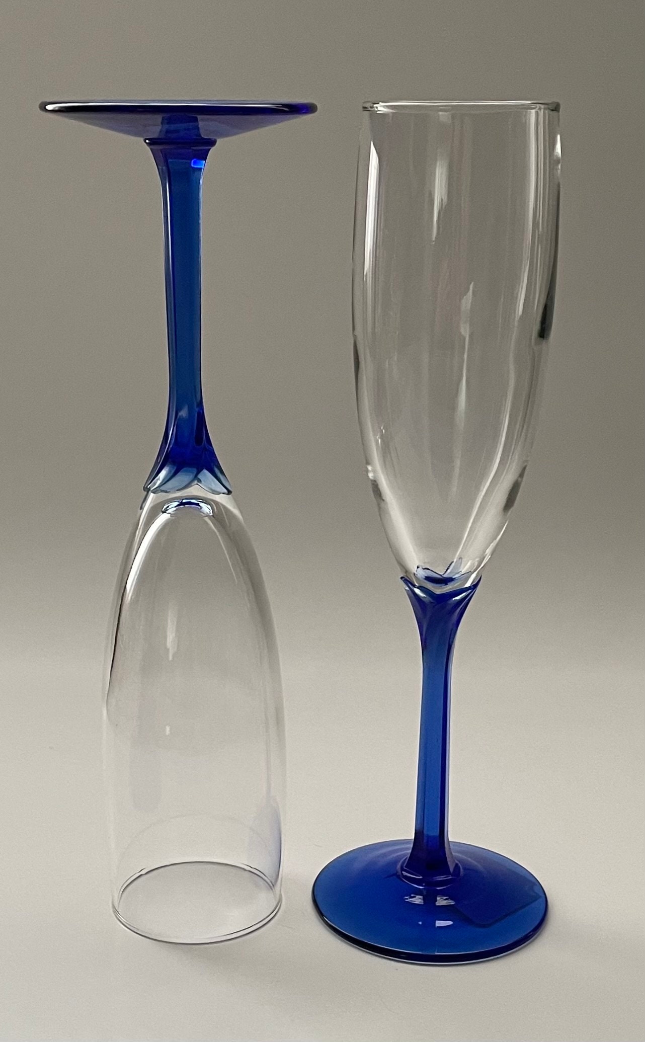 Set of 6 Vintage Libby Domaine Blue Stem Martini Glasses - Etsy