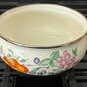 Vintage Regency Club Enamelware Pot: 3 Quart Cream Fruit Design - Etsy