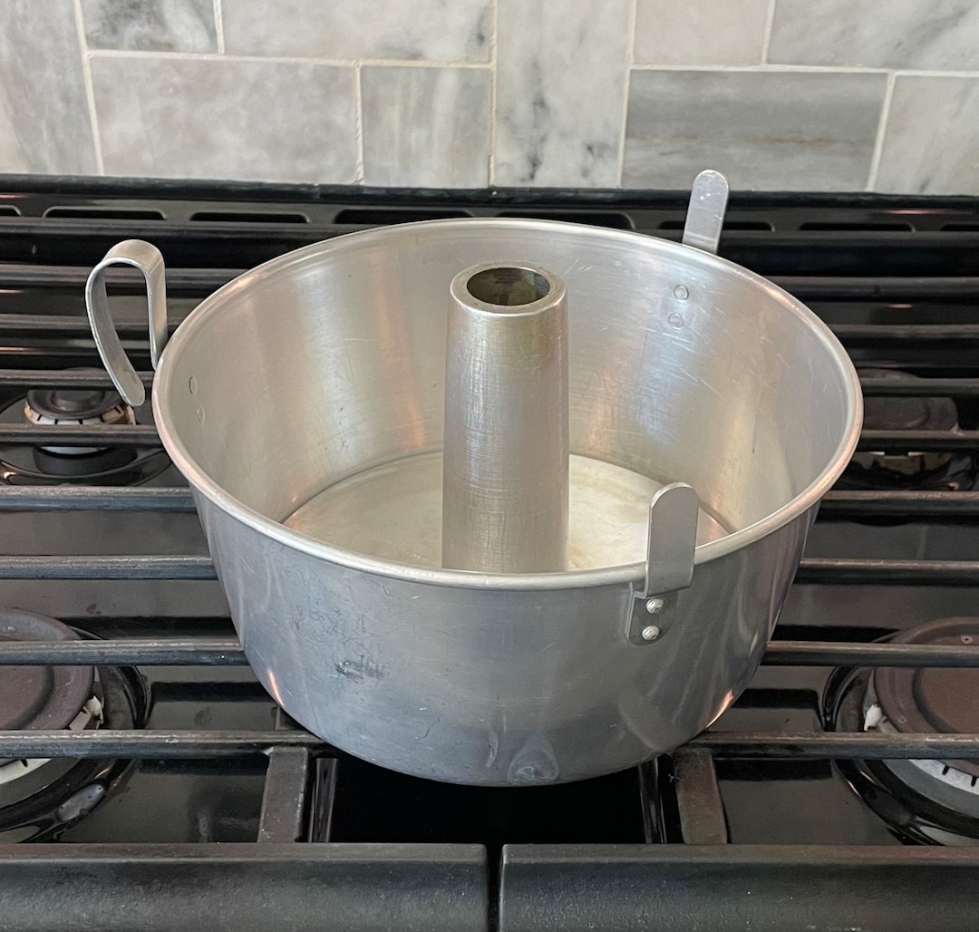 Rare Handled 2 Piece Vintage Angel Food Cake Pan by Mirro Aluminum - 2 ...