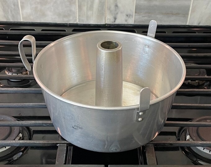 Rare Handled 2 Piece Vintage Angel Food Cake Pan by Mirro Aluminum - 2 ...
