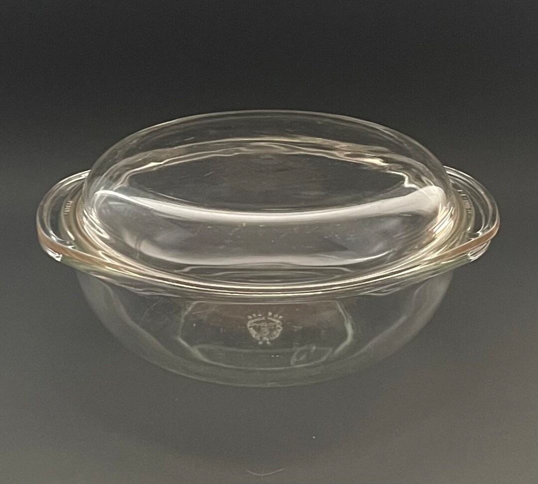 2 Quart Vintage Pyrex 024 Clear Glass Covered Casserole Baking Dish and ...
