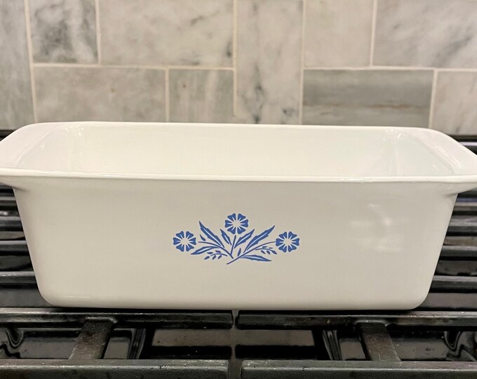 Vintage Corning Ware Blue Cornflower Loaf Pan 9 X 5 X 3 P-315 Made in ...