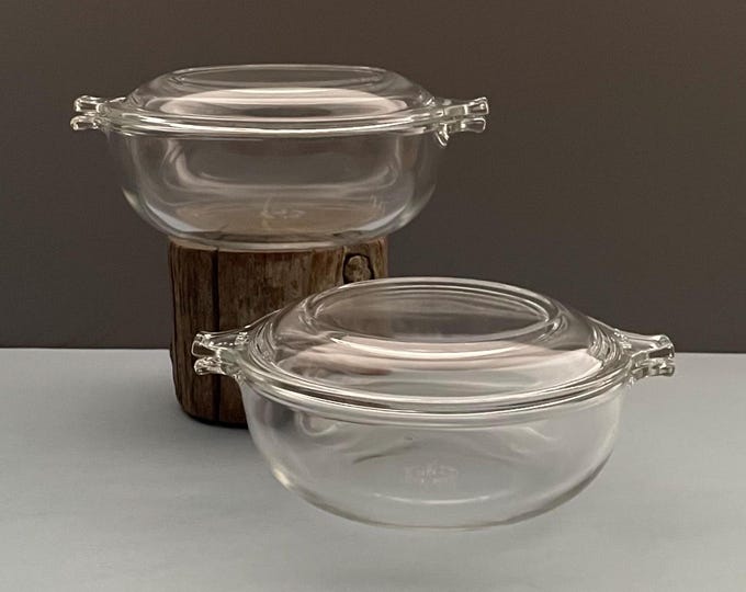4 Pyrex Originals Individual Casserole Dishes With Flat Lids, 2) 019 2. ...