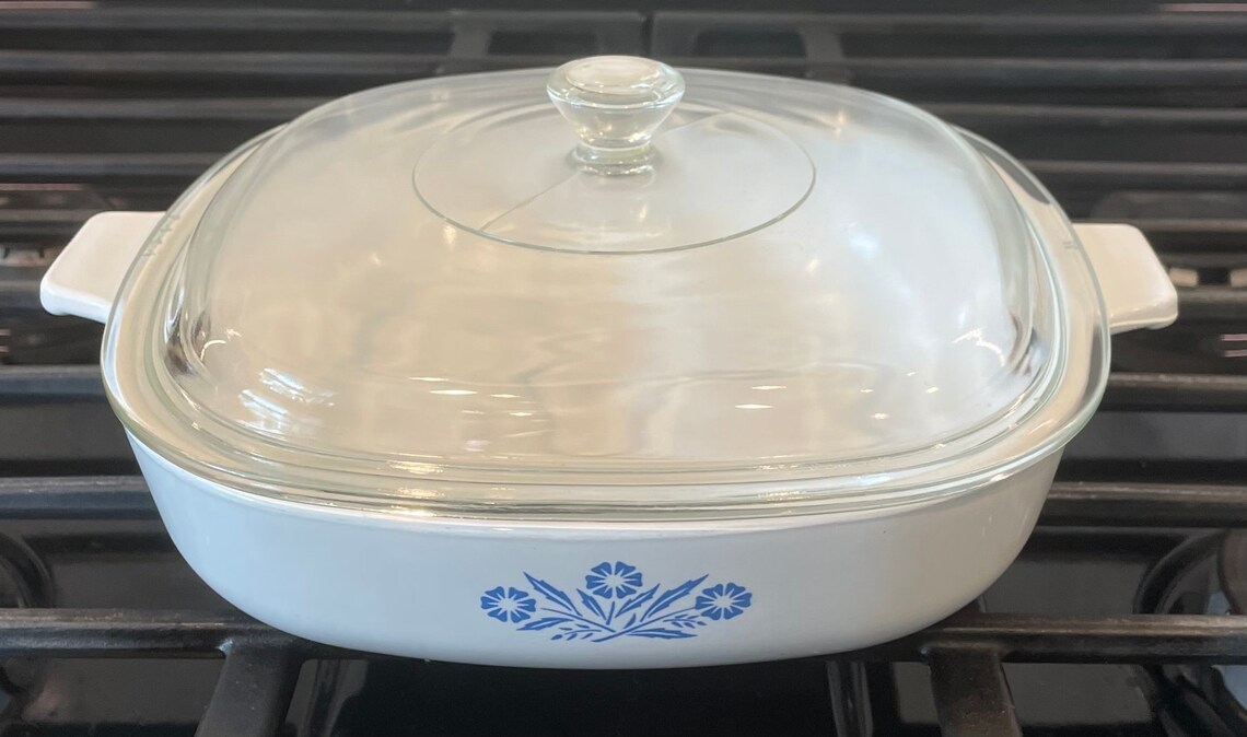 3 Piece Gift Set Vintage Blue Cornflower Roaster and Casserole - Etsy