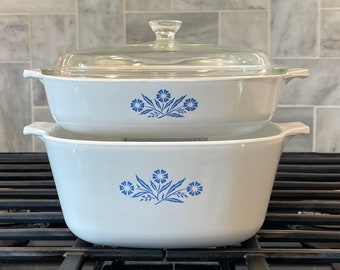 Corning Ware Vintage-cornflower Blue-1.5 Qt Casserole/baking Dish-a-11/ ...
