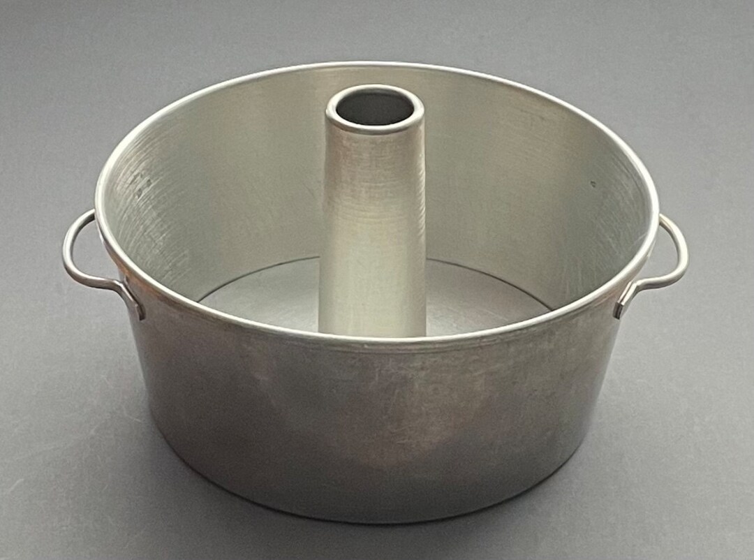 Rare Handled Vintage Angel Food Cake Pan 2 Piece Aluminum Tube Cake ...