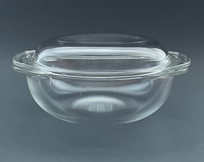 1.5 Quart Vintage Pyrex Clear Glass Casserole Baking Dish and Classic ...