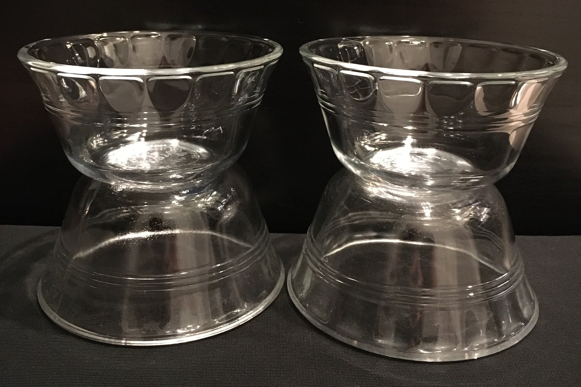 Vintage Pyrex Ramekins Set Of 4 Clear Glass Custard Cups Etsy