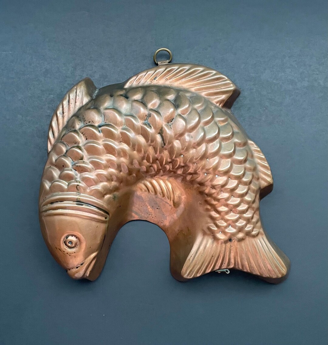 Vintage Copper Fish Jello Mold: Portuguese Kitchen Wall Decor - Etsy