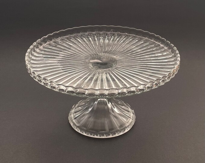 Vintage Cake Stand Early American 9 1/2" X 5" Pedestal Cake Stand With ...