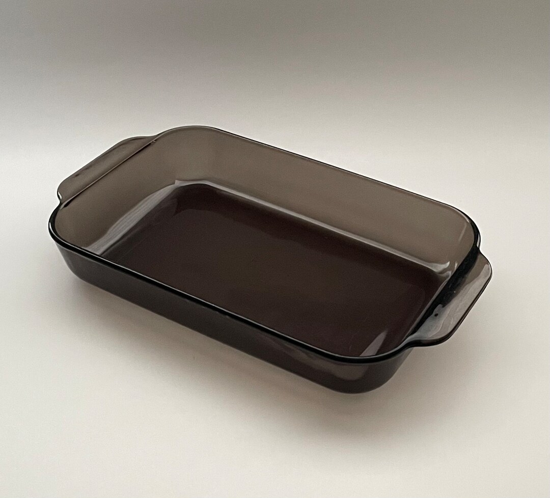 7.5 X 11 Pyrex 232 Smokey Gray Casserole or Cake Baking Dish With ...
