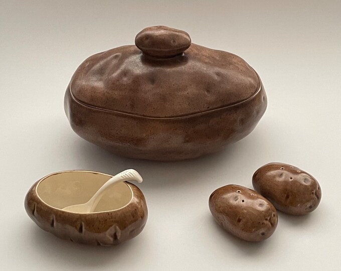 Vintage Ceramic Potato Serving Set - Etsy
