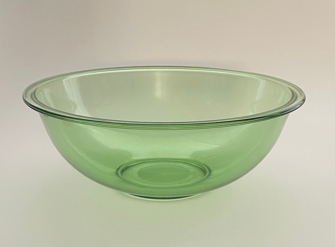 4 Qt Vintage Green Pyrex Mixing Bowl - Pyrex 326 - Large Glass Batter ...