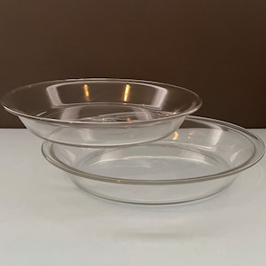 Set of 2 Vintage Pyrex 10" Pie Plates Glass Baking Dishes Pyrex Number ...