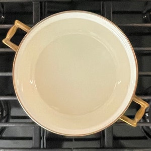 Vintage Regency Club Enamelware Pot: 3 Quart Cream Fruit Design - Etsy