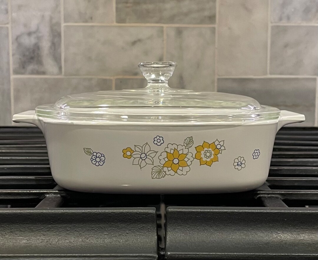 Vintage Corning Ware Floral Bouquet Casserole Baking Dish 1 Liter A-1-B ...