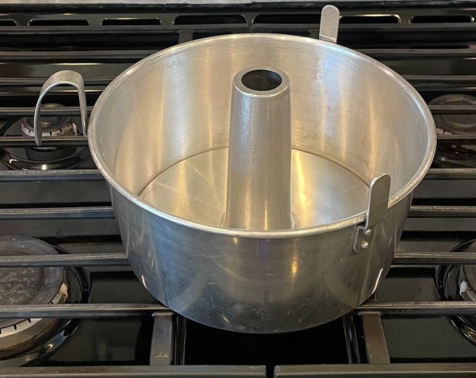 Rare Handled 2 Piece Vintage Angel Food Cake Pan by Mirro Aluminum 2 ...