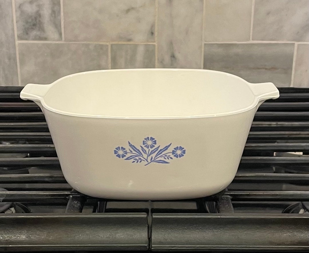 2.5 Qt Vintage Corning Ware Blue Cornflower Casserole Baking Dish ...