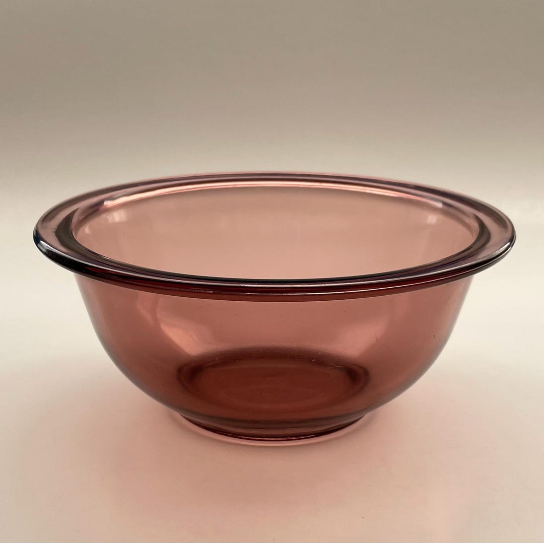 Vintage Pyrex Cranberry Glass Mixing Bowl 1 Liter Pyrex 322 - Etsy