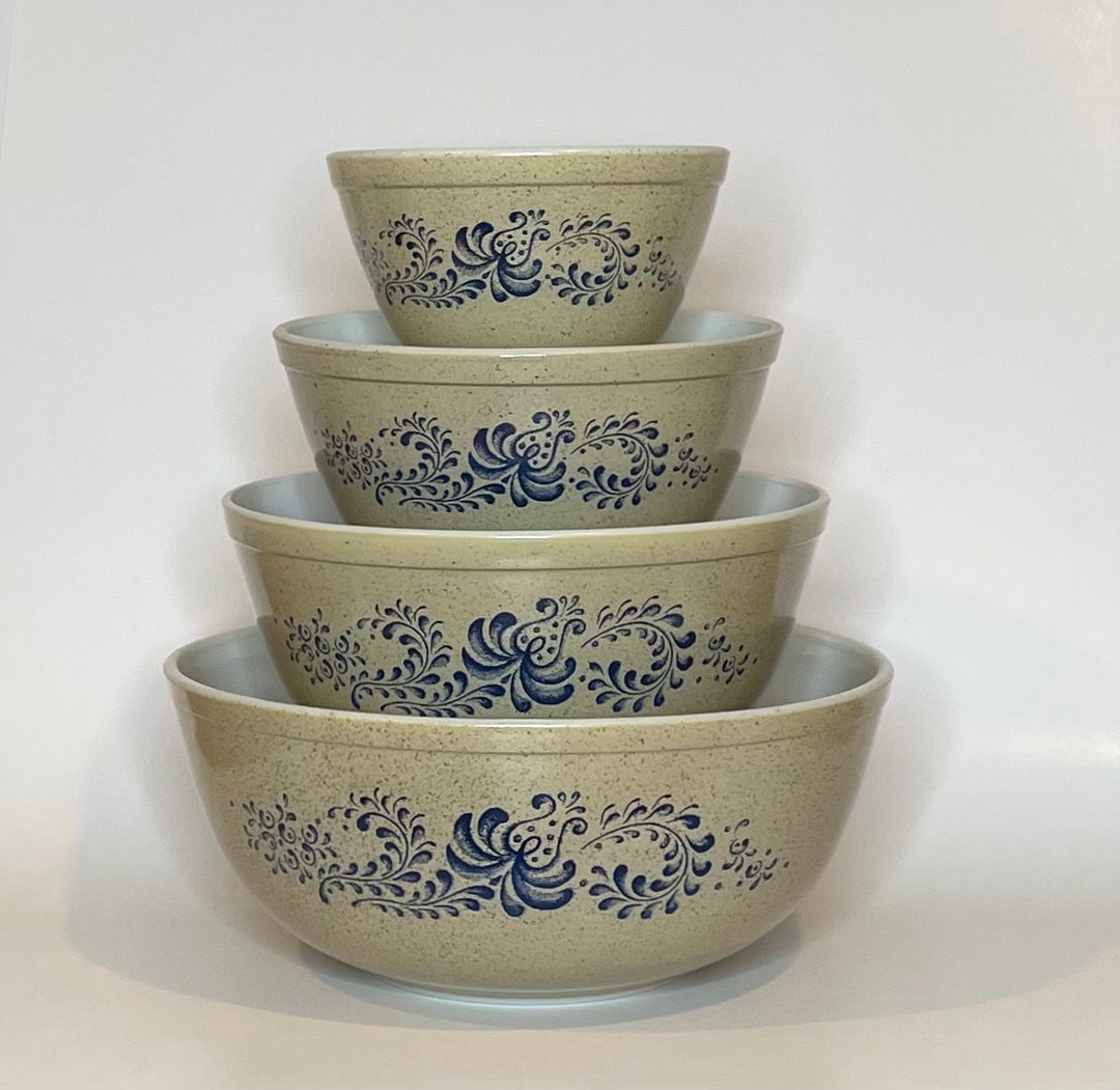 Vintage Pyrex Homestead Mixing Bowls Full Set of 4 Excellent - Etsy