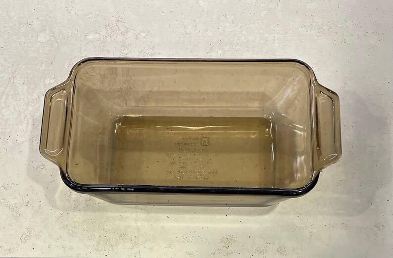 Vintage Anchor Hocking Brown Glass Deep Loaf Pan / Bread Baking Dish ...