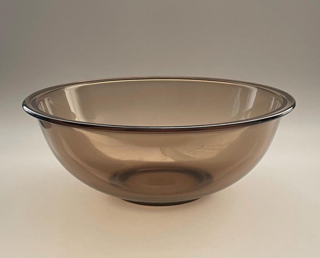 4 Qt Vintage Pyrex Brown Glass Mixing Bowl - Excellent Condition Pyrex ...