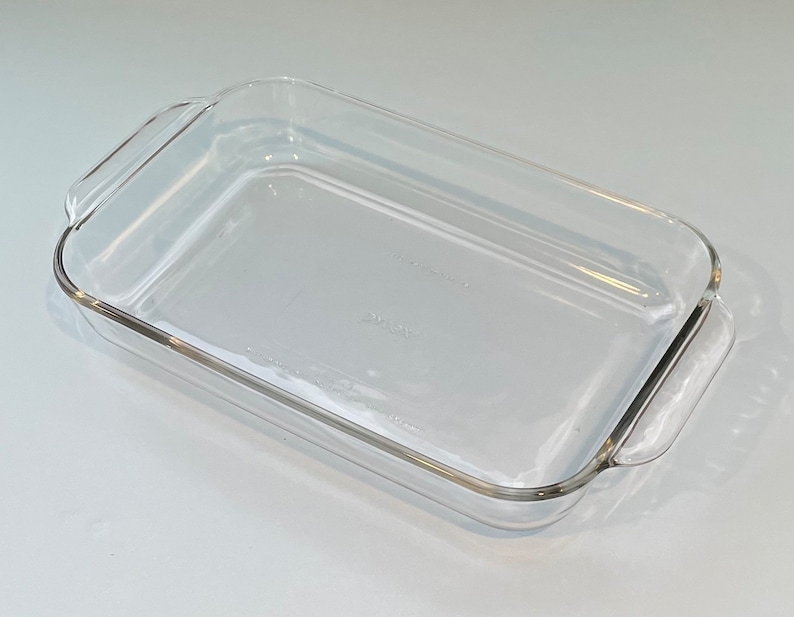 Vintage Pyrex Clear Glass Casserole Baking Dish: 7.5" X 11" 2.2 Quart ...
