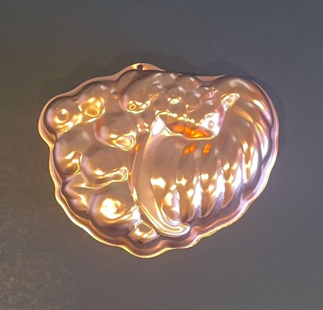Vintage Copper Cornucopia Jello Mold - Primitive Kitchen Wall Decor - Etsy