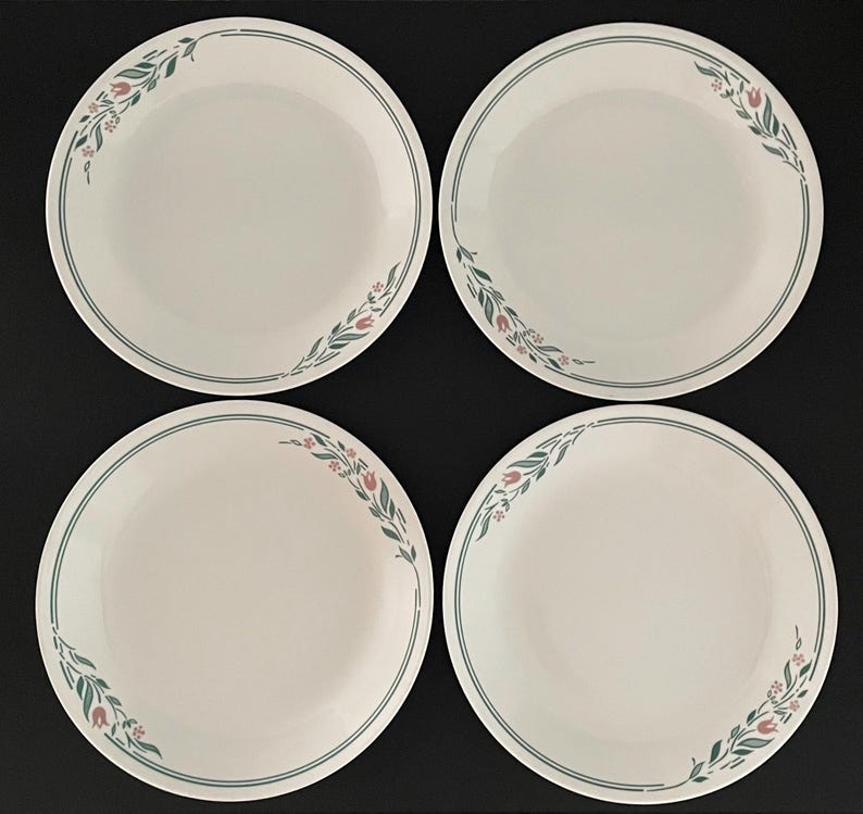 8 Pc Vintage Corelle Rosemarie Dinnerware Set - 8 Piece Service for 4 ...