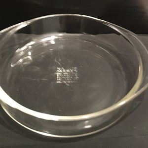 Vintage PYREX Clear Glass Cake Baking Dish PYREX 221 Round Cake Pan 8 1 ...