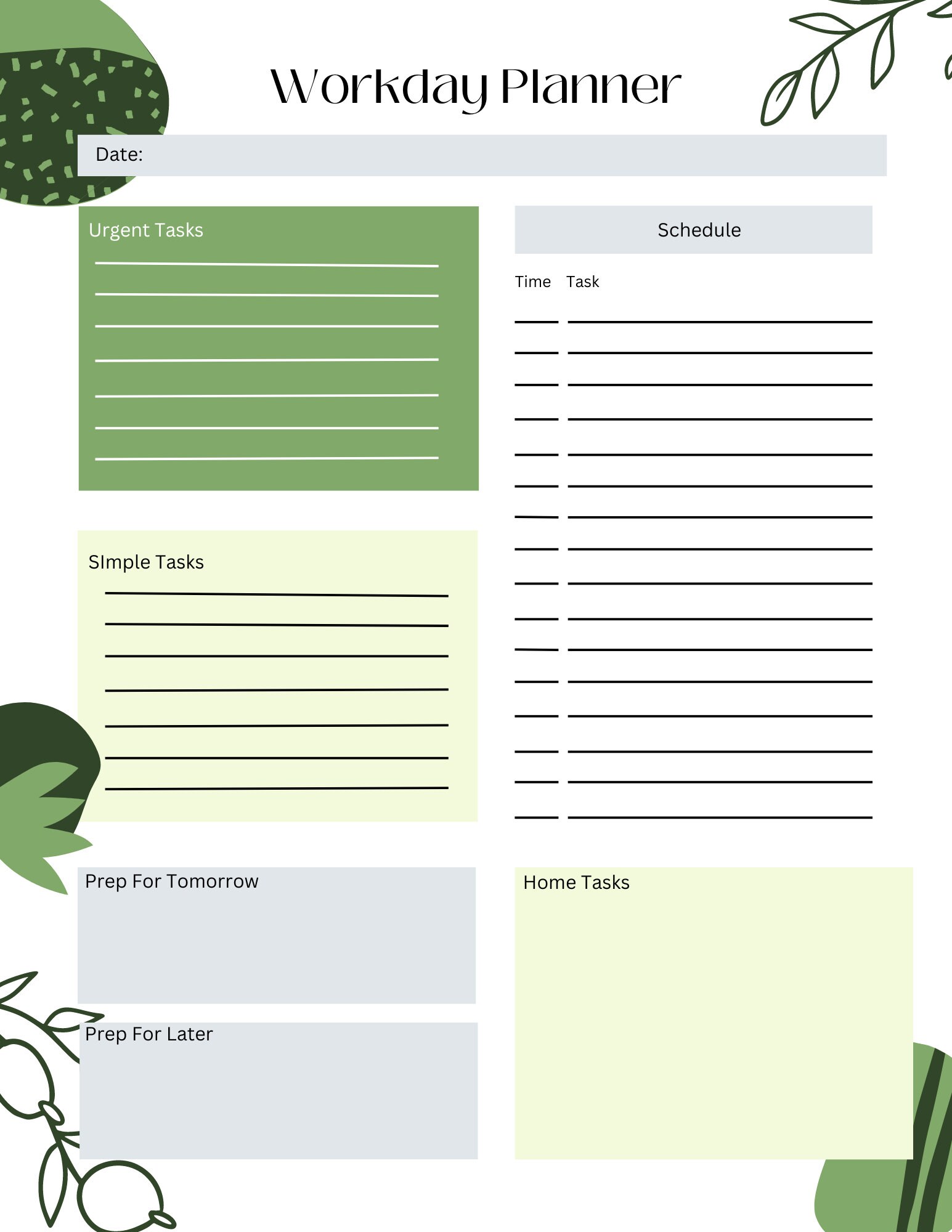 Workday Planner/ Monthly Calendar - Etsy