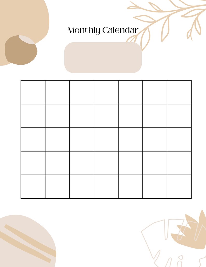 Workday Planner/ Monthly Calendar - Etsy