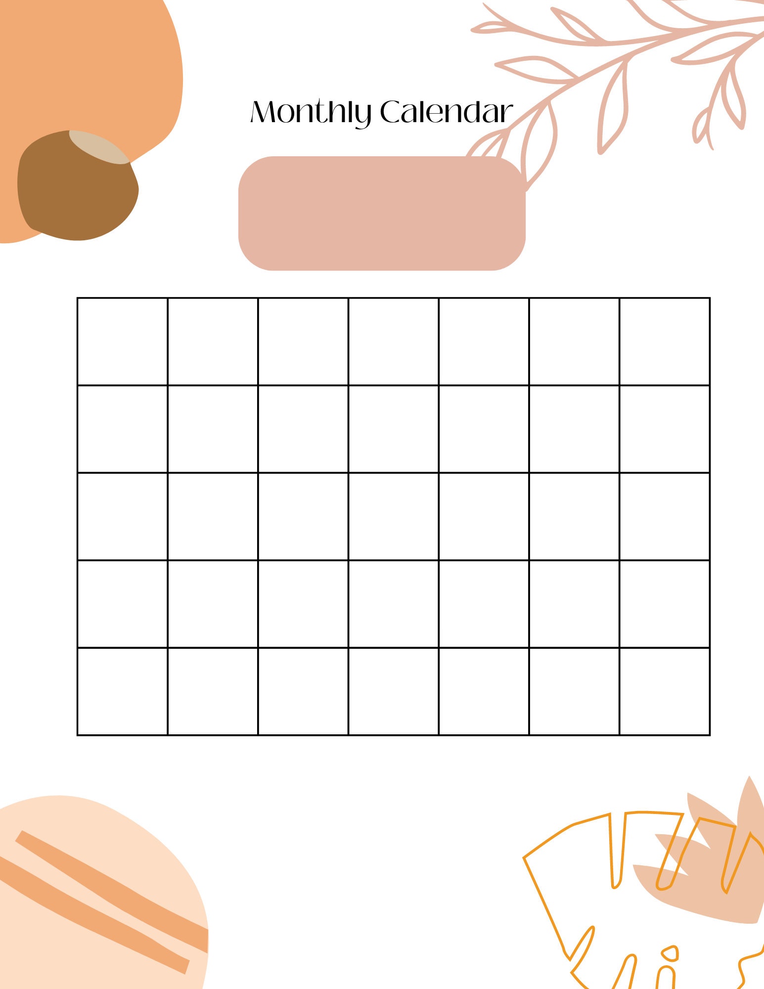 Workday Planner/ Monthly Calendar - Etsy