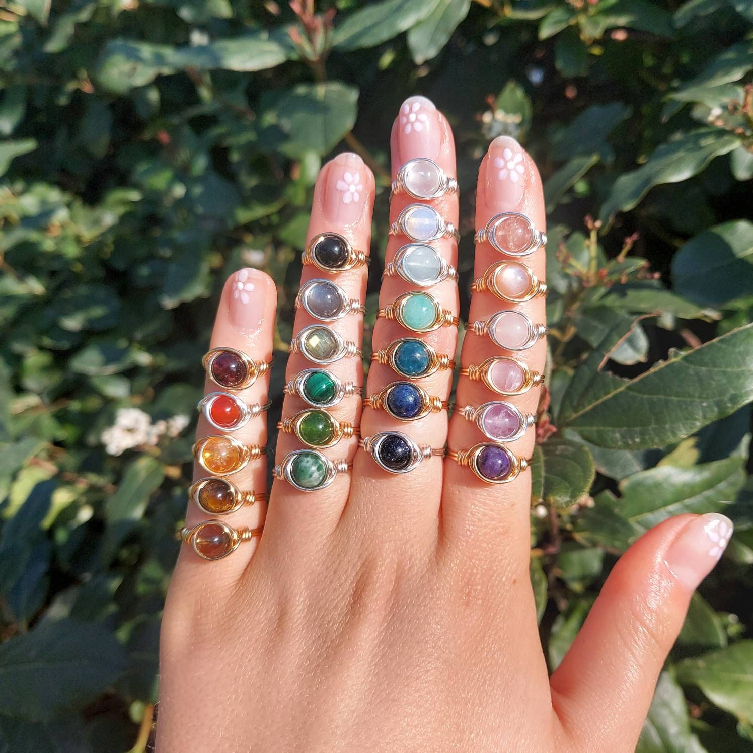 Crystal Ring Unique Gemstone Rings Rings for Women Wire Wrapped Ring Birthstone Rings Anxiety Ring Handmade Custom Crystal Wire Ring Etsy