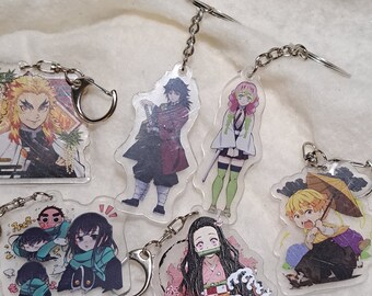 Demon Slayer Chibi Acrylic Keychains and Bag Decoration Charms Tengen ...