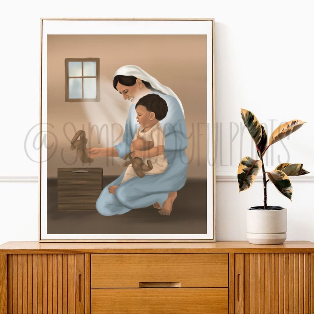 Handmaiden of the Lord Digital Art Print | Blessed Virgin Mary and ...