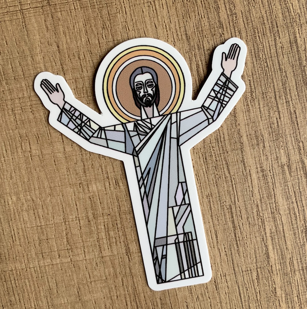 Touchdown Jesus Notre Dame Sticker - Etsy