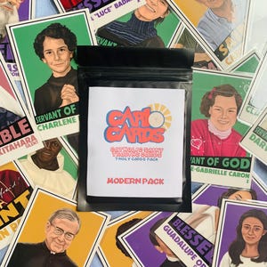 Carlo Cards Modern Collection | 7 Holy Card Pack | Catholic Saint ...