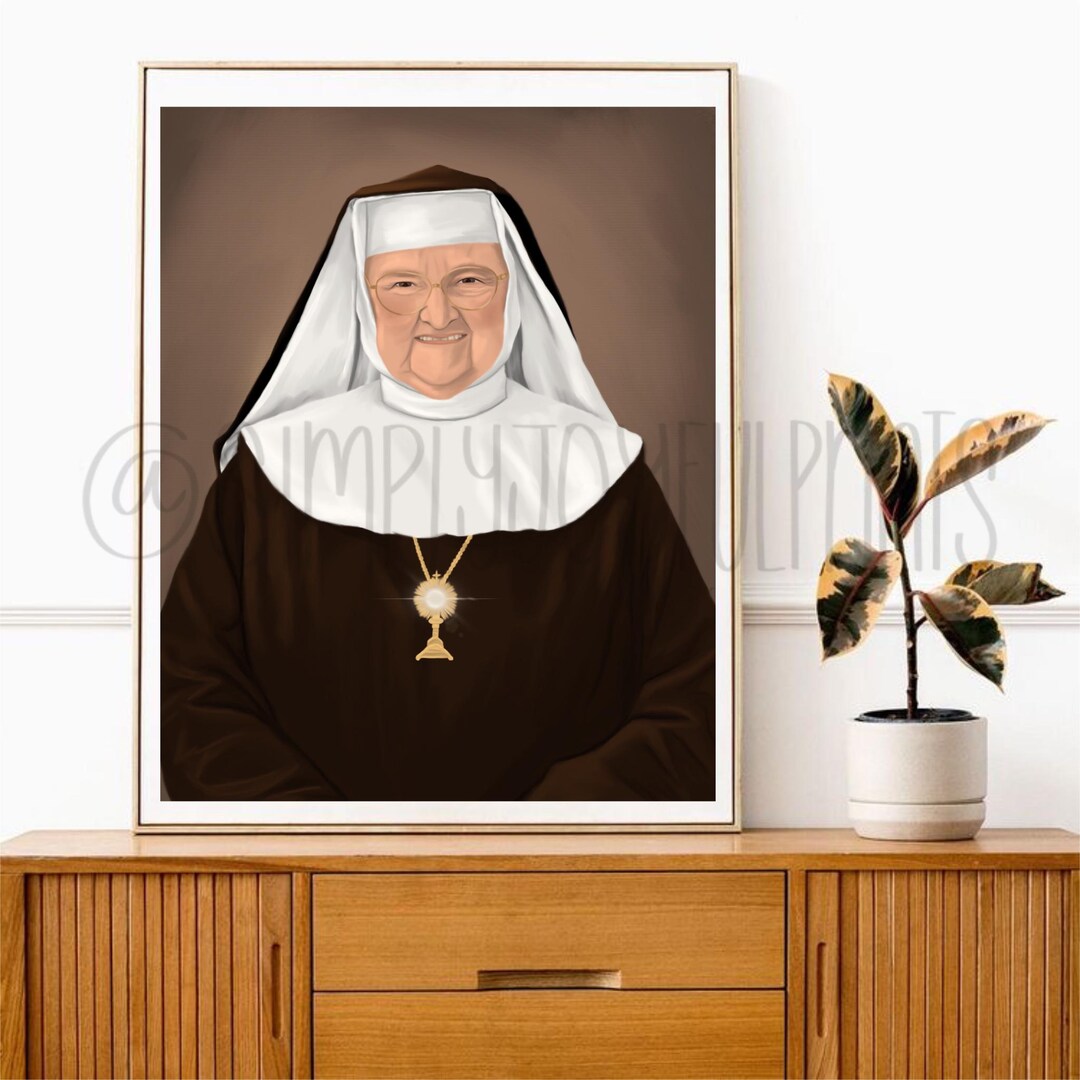 Faith, Hope, & Love Mother Angelica Digital Art Print Catholic Digital ...