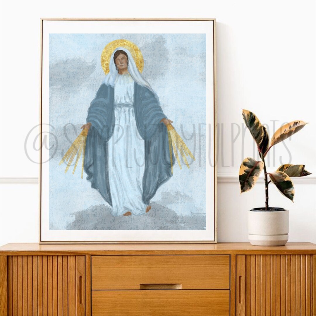 Full of Grace Digital Art Print | Our Lady of Grace Catholic Art ...