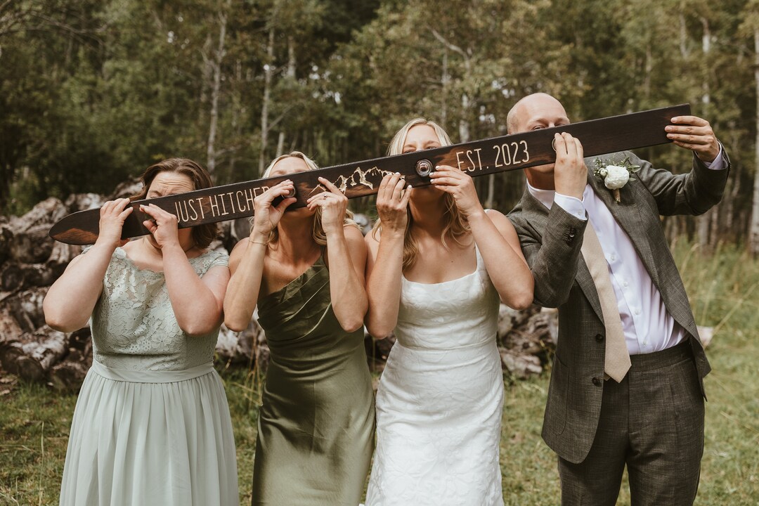 Customized Winter Wedding Shot Ski, Winter Wedding Shot Ski, Bridal ...